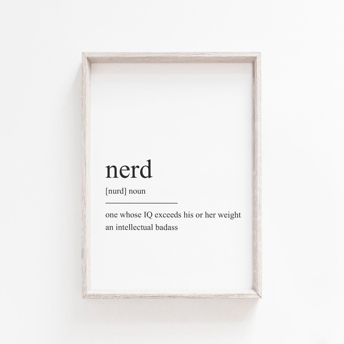 Nerd Definition Print Wall Art Print Quote Print Definition - Etsy
