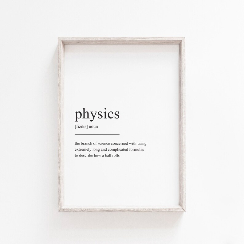 Physics Definition Print Wall Art Print Quote Print Prints - Etsy