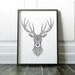 Stag Print Stag Art Scandinavian Print Wall Art Prints - Etsy UK