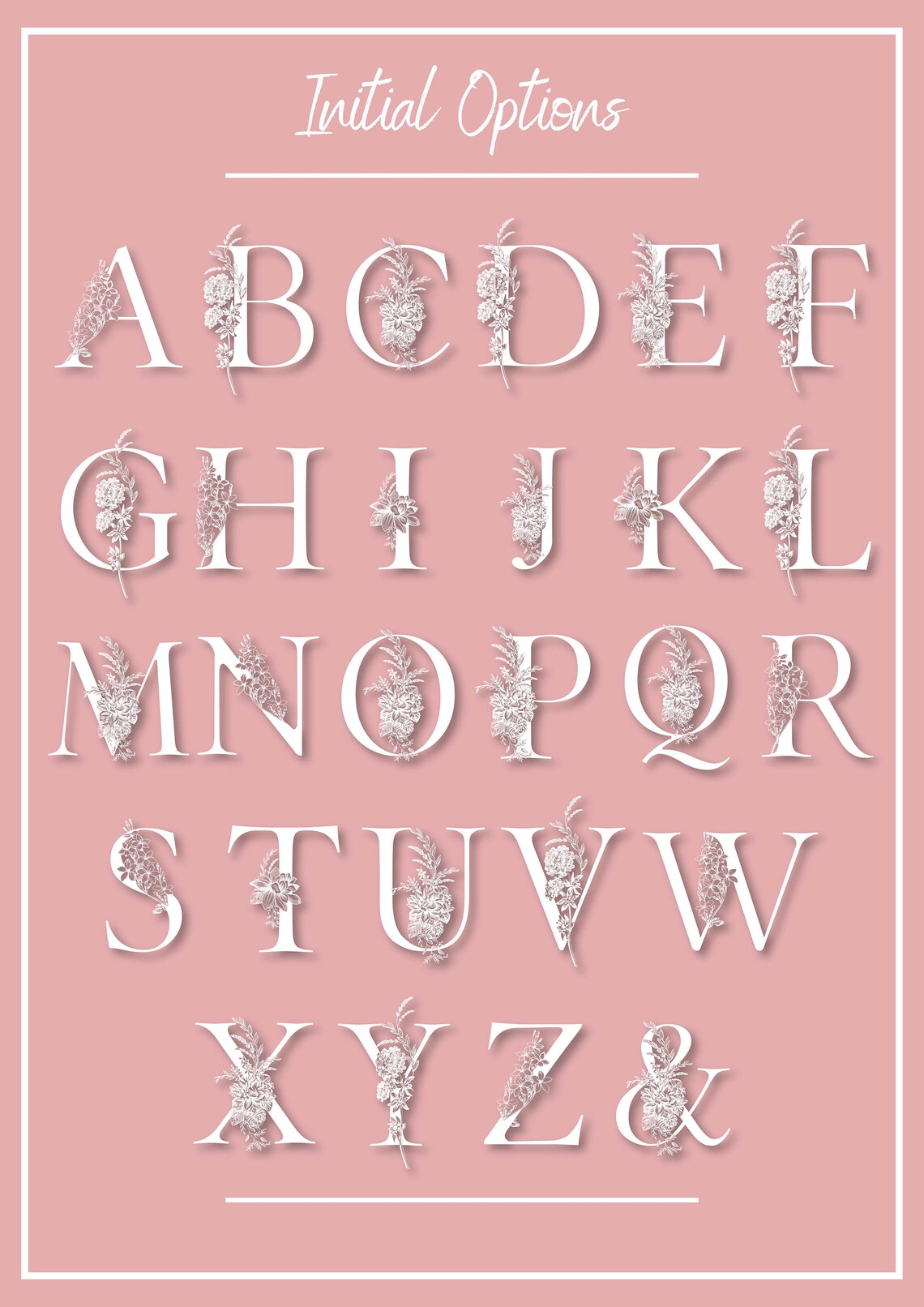 Initial Print Initial Wall Art Wall Art Print Letter Print | Etsy