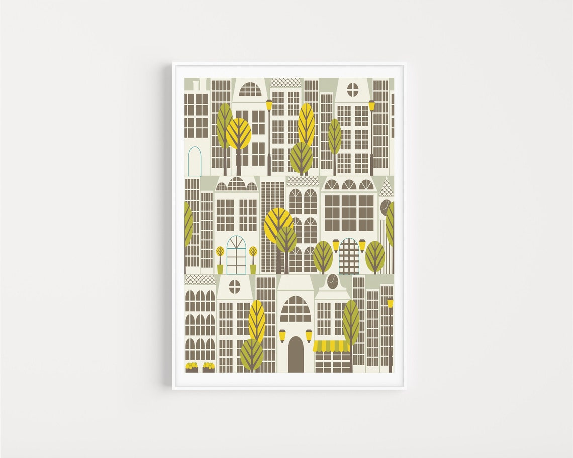 Houses Print Wall Art Prints Prints Houses Poster - Etsy UK
