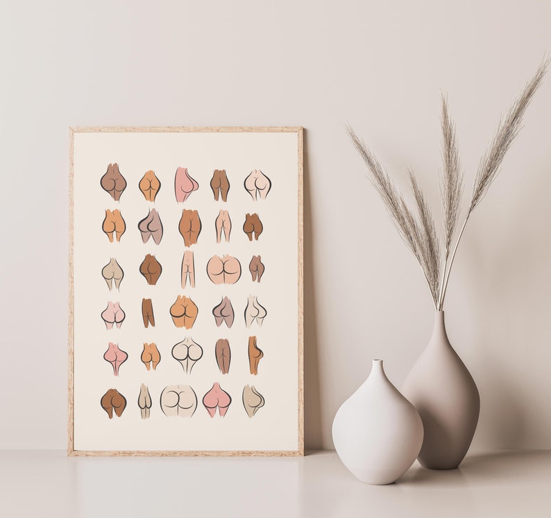 Bum Print Wall Art Print Bathroom Print Funny Gift Body - Etsy UK