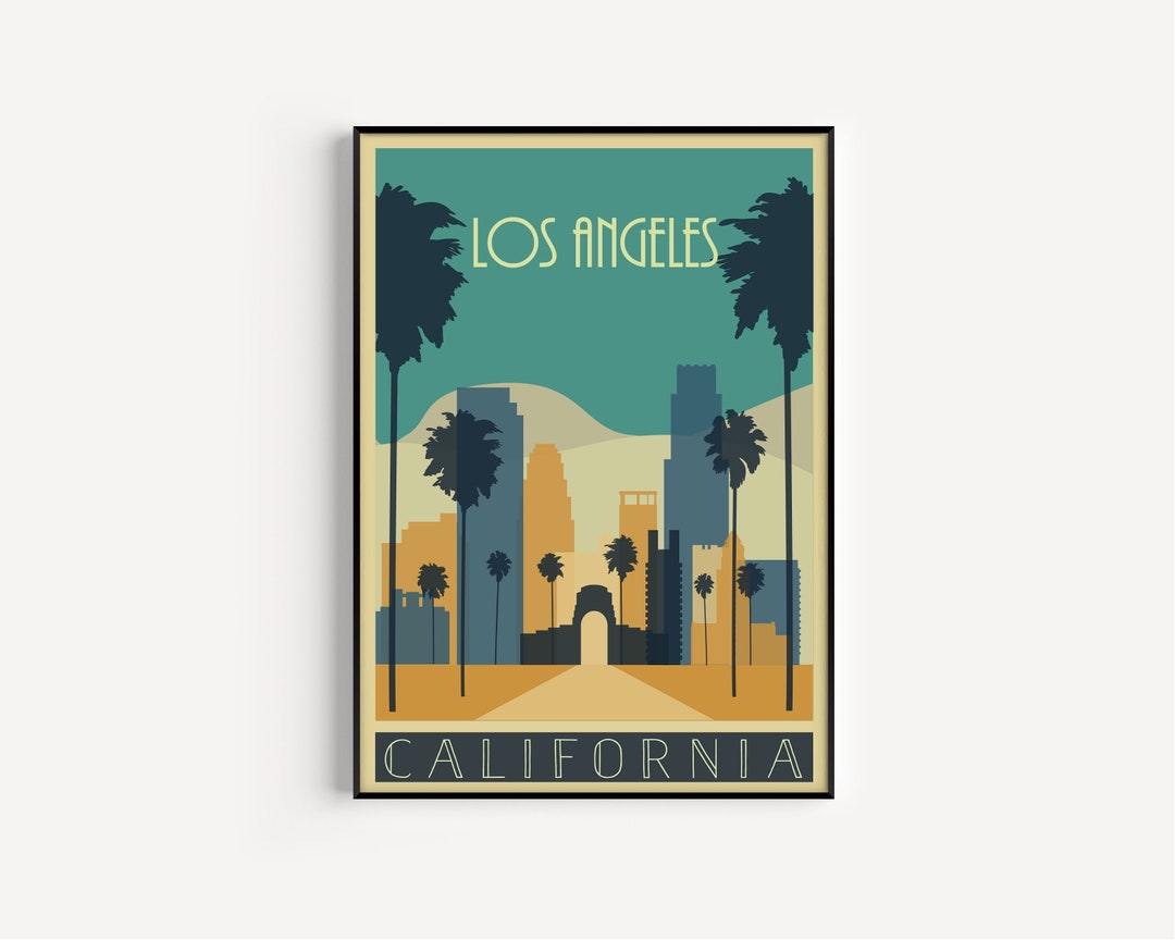 Los Angeles Poster, Los Angeles Print, Travel Print, Wall Art Print ...