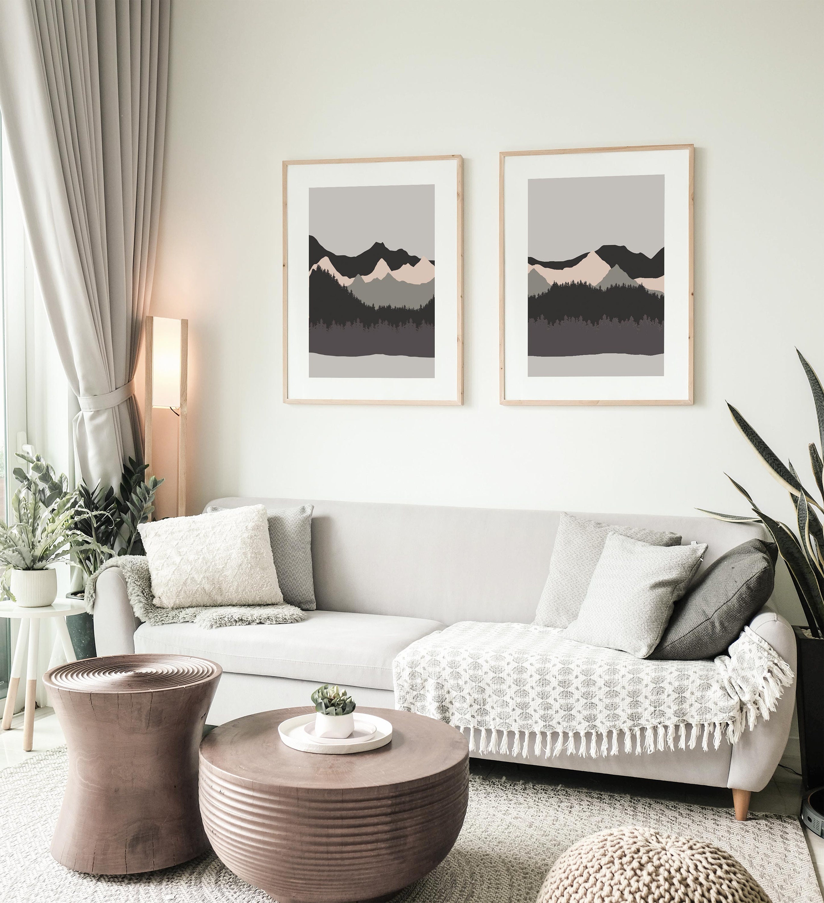 Landscape Prints Minimalist Prints Art Prints Set of | Etsy