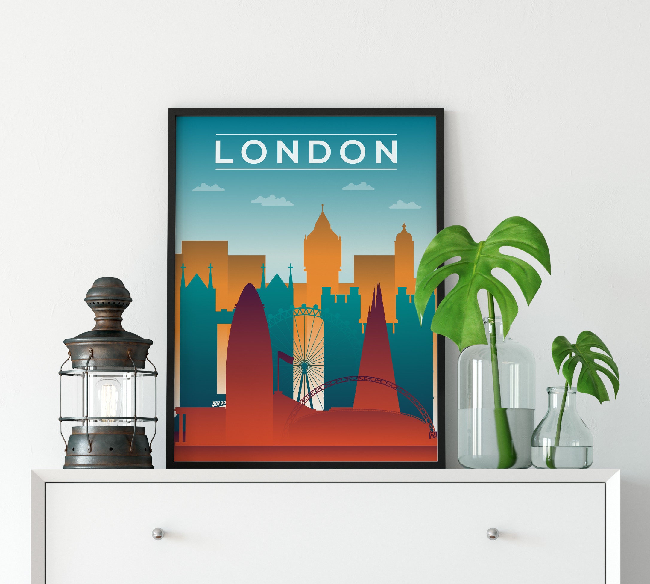 London Print, London Poster, Art Print, Wall Art, Travel Print, London ...