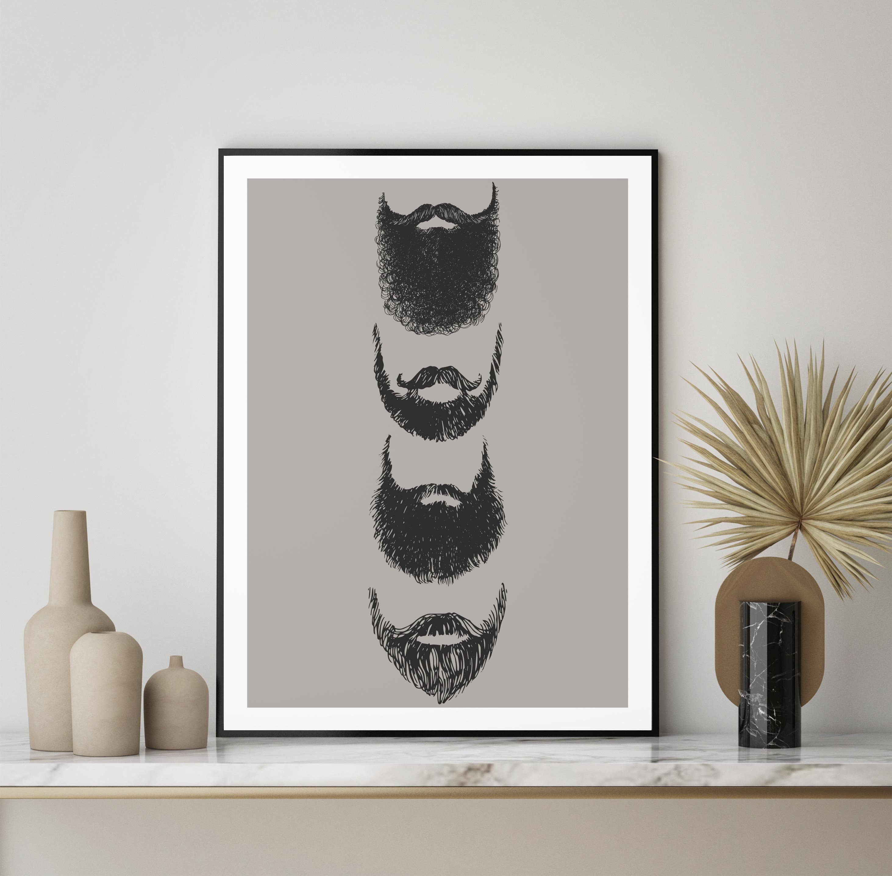 Beard Gift Beard Print Beards Barbers Print Barbers Beard | Etsy