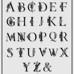 Initial Wall Art, Initial Print, Letter Print, Letter Wall Art, Name ...