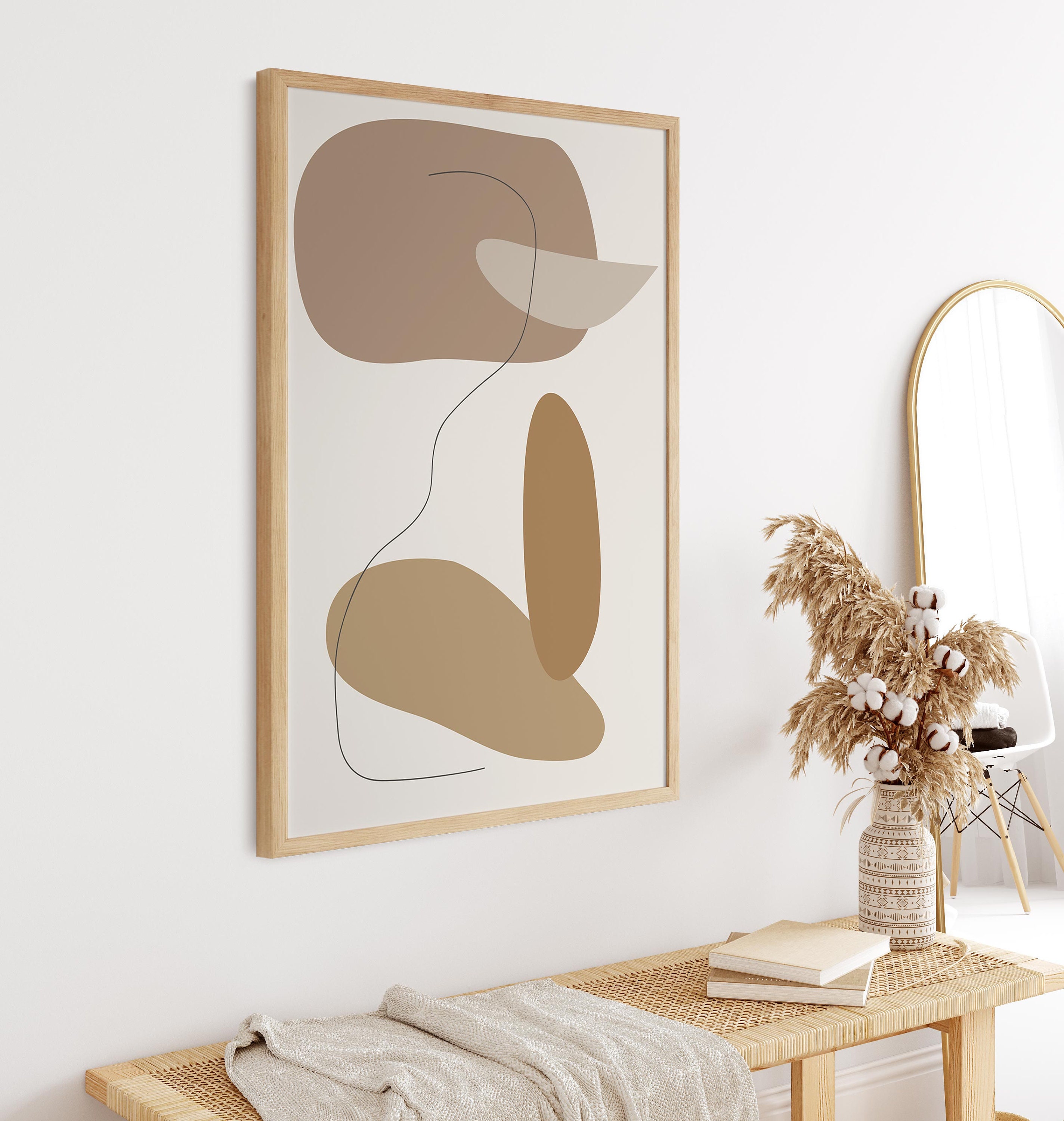 Abstract Print, Neutral Print, Beige Wall Art, Prints, Art Print, Beige ...