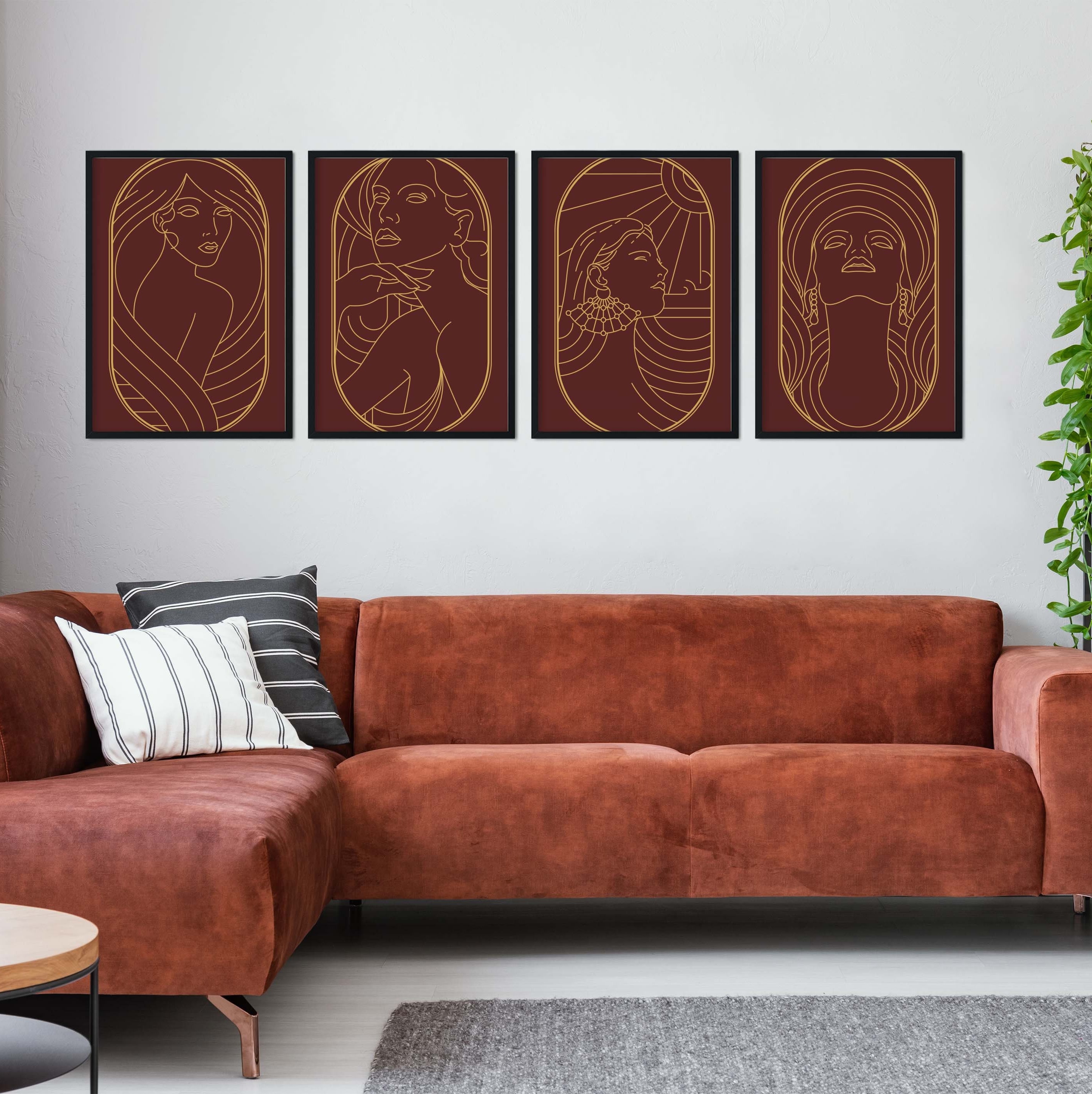 Art Deco Print Set Art Deco Wall Art Set of Prints Wall Art | Etsy