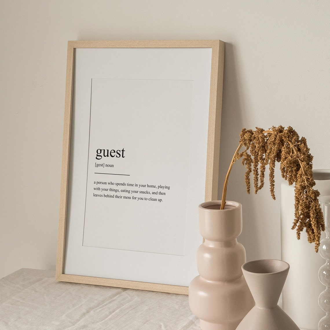 Guest Definition Prints, Wall Art Prints, Quote Print, Wall Decor ...