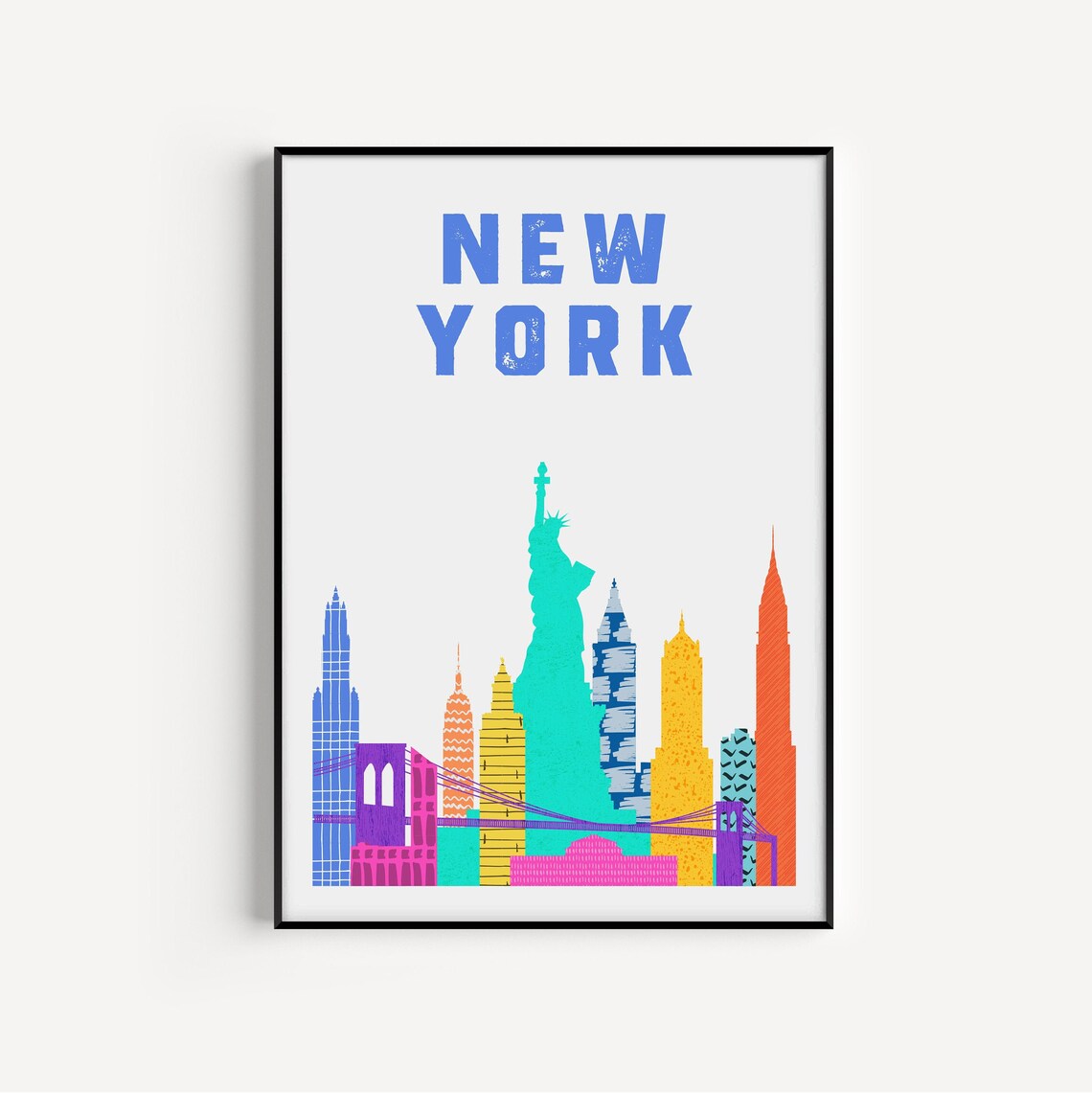 New York Print Wall Art New York Art Print Travel Print - Etsy UK