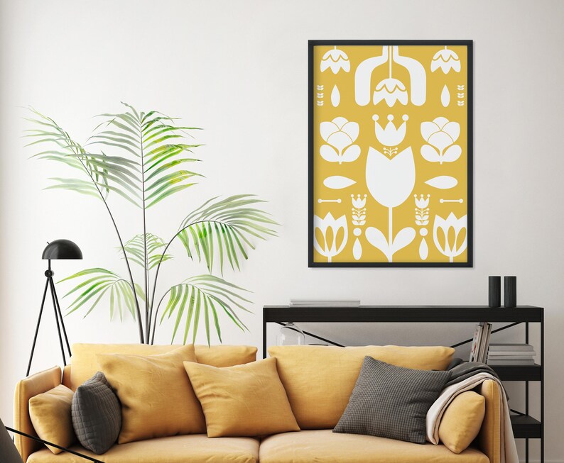 Yellow Wall Art Yellow Prints Art Print Flower Print - Etsy