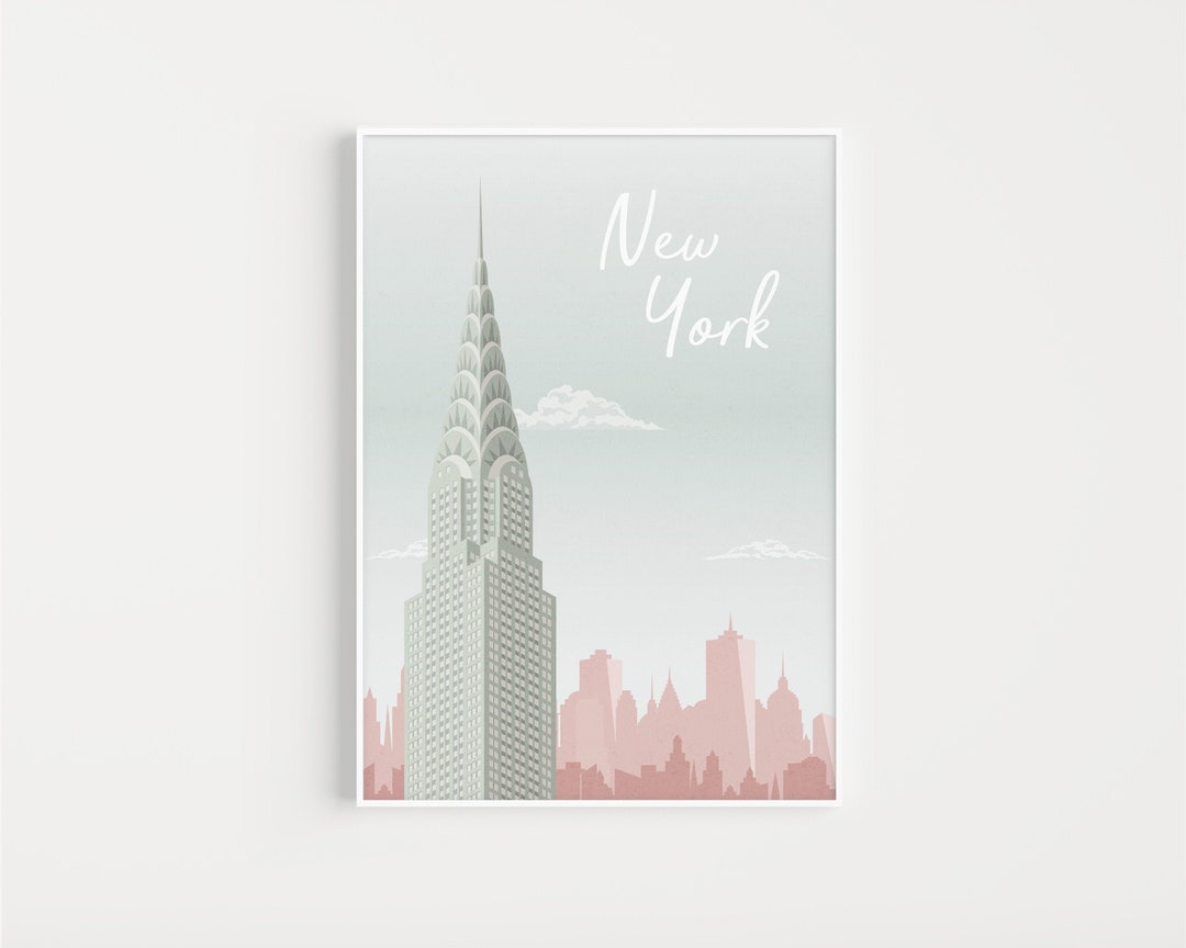 New York Print Wall Art New York Art Print Blue Print New - Etsy UK