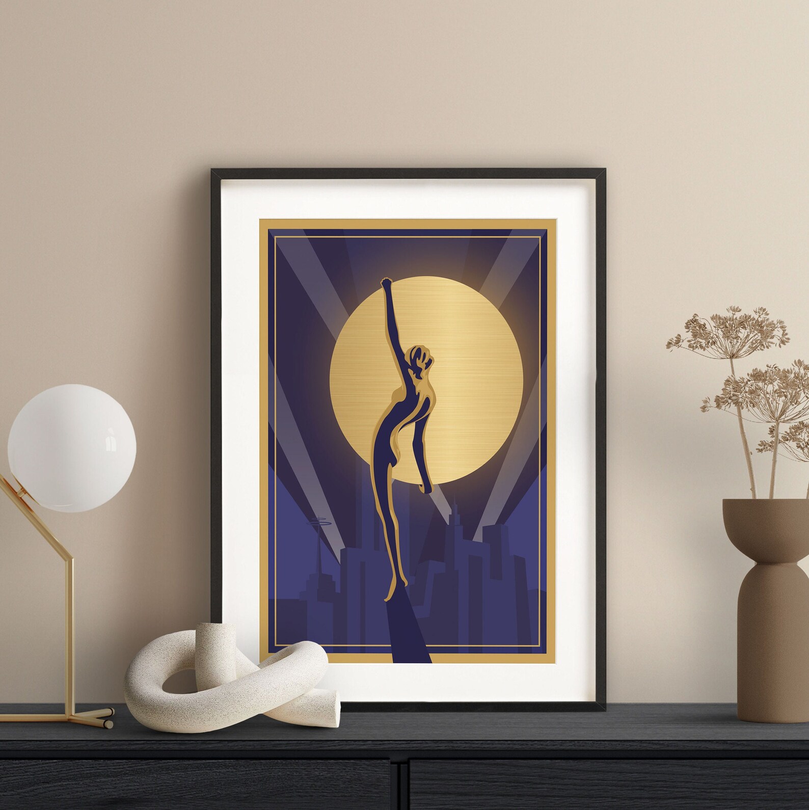 Art Deco Prints Set of Prints Blue Art Deco Art Deco | Etsy