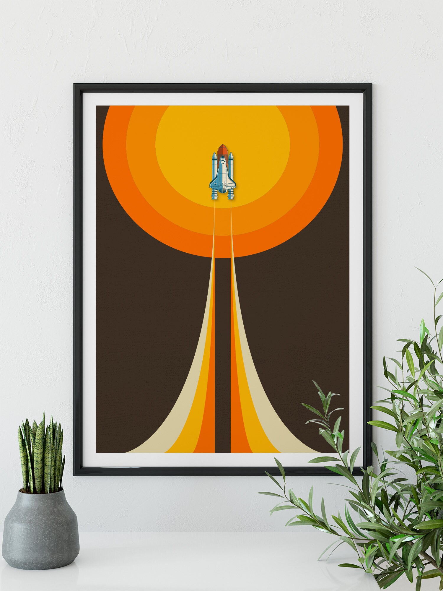 Space Poster, Space Print, Space Wall Art, Wall Art Print, Retro Print ...