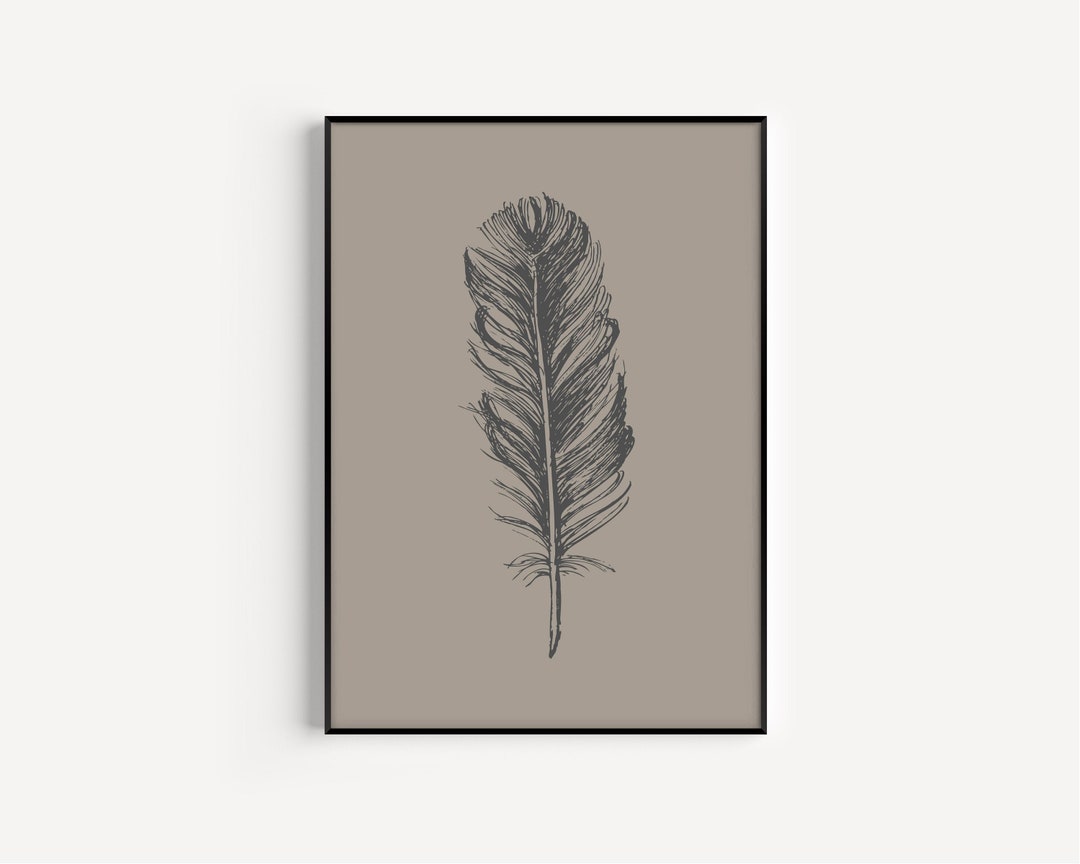 Feather Art, Feather Print, Feather Wall Art, Prints, Wall Art Print ...