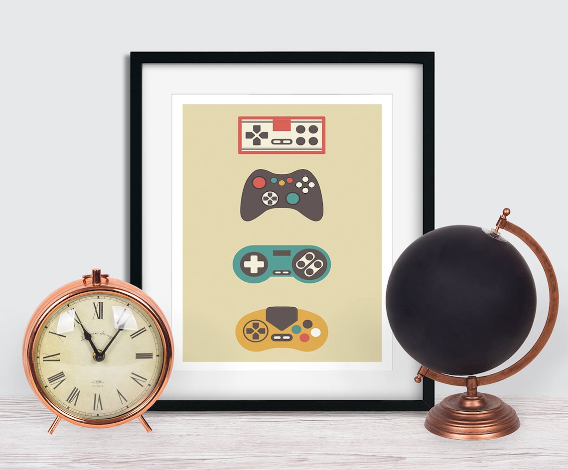 Gamer Print Wall Art Retro Wall Art Retro Gamer Digital | Etsy