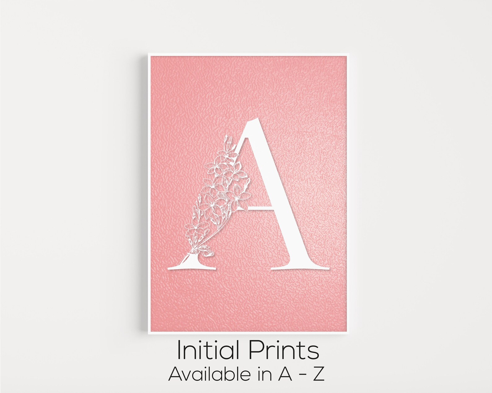 Initial Print Initial Wall Art Wall Art Print Letter Print - Etsy UK