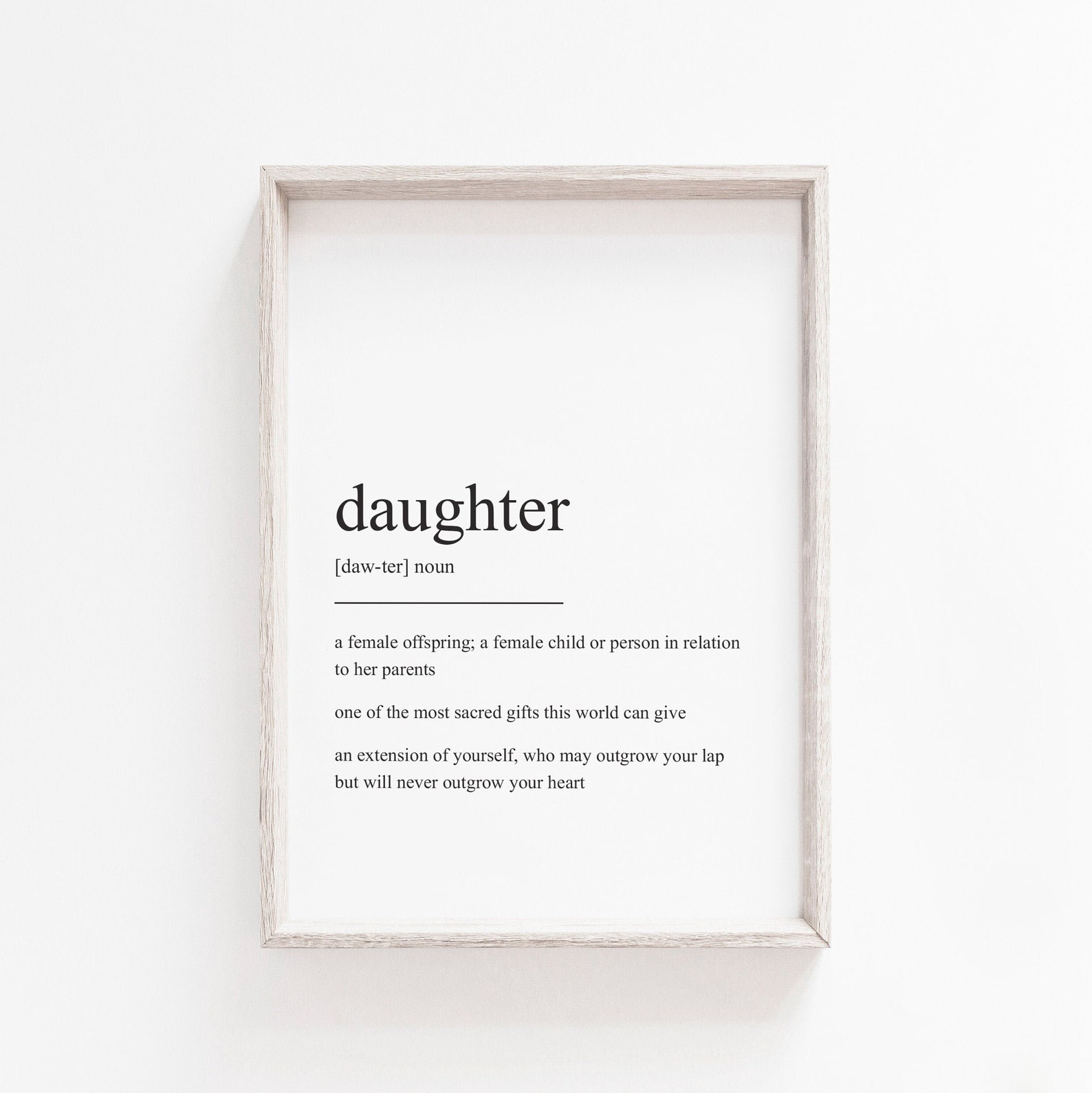 Daughter Definition Prints Art Print Quote Print - Etsy UK