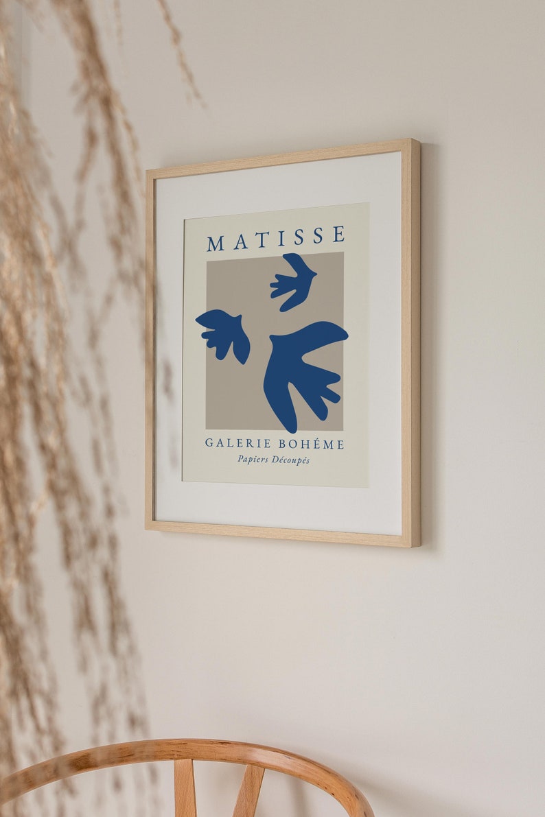 Bird Print, Blue Wall Art, Wall Art Print, Boho Print, Blue, Henri ...
