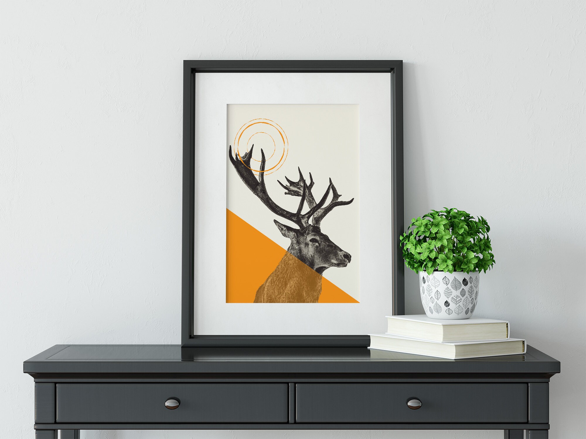 Wall Art Print Stag Print Nordic Print Abstract Wall Art | Etsy