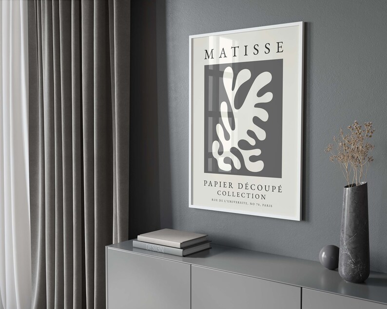 Matisse Print Set, Grey Print, Wall Art Print, Matisse, Set of Prints ...