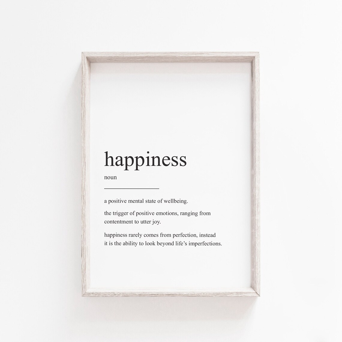 Happiness Definition Print Quote Print Definition Print | Etsy