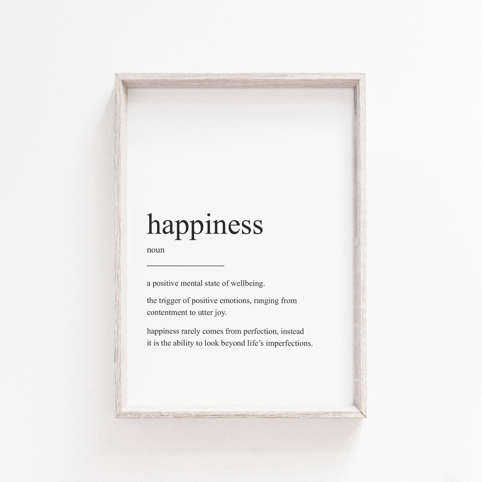 Happiness Definition Print Quote Print Definition Print | Etsy