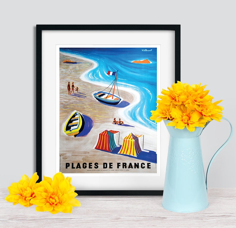 France Poster France Print Wall Art Prints Beach Print | Etsy