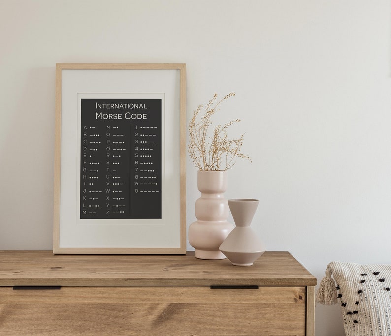 Morse Code Print Morse Code Poster Wall Art Print Wall Art - Etsy