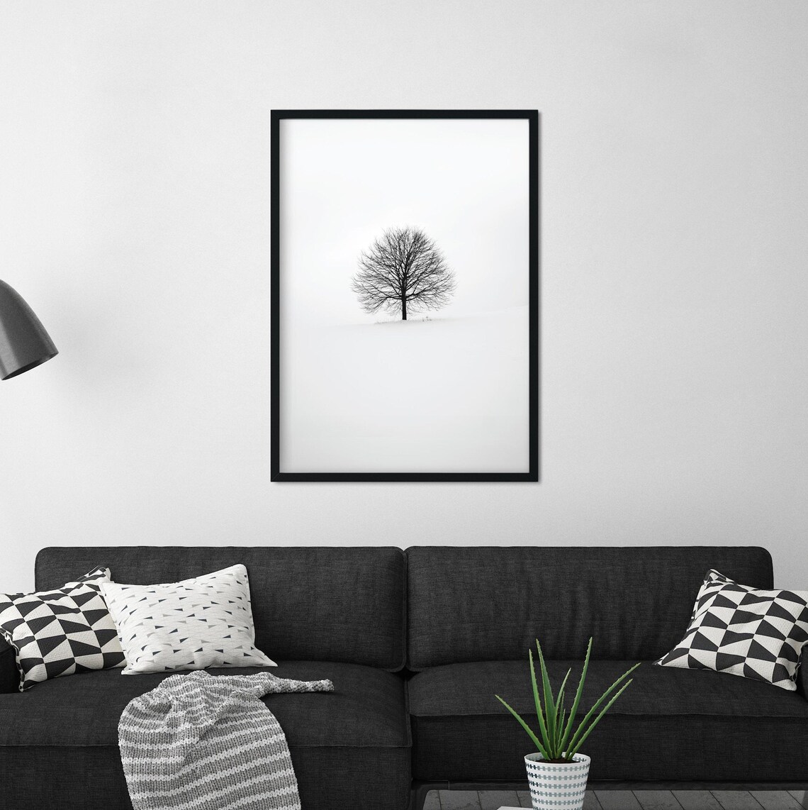Tree Print Black and White Prints Wall Art Print Tree | Etsy