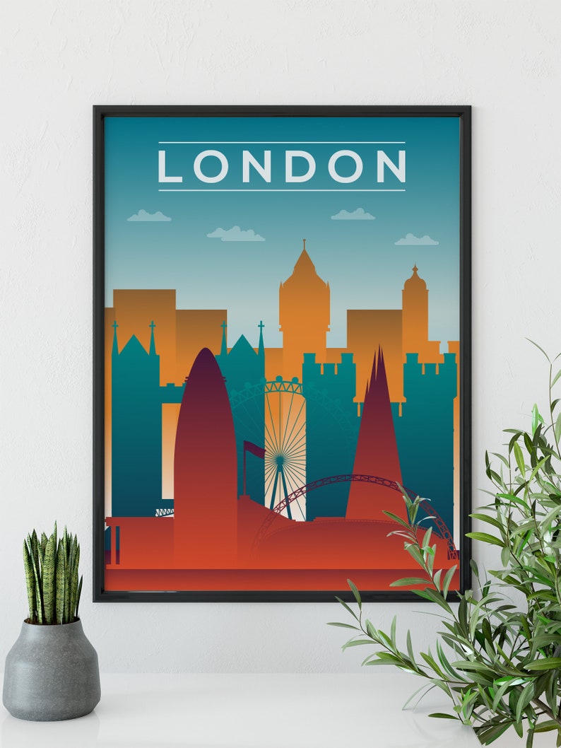 London Print, London Poster, Art Print, Wall Art, Travel Print, London ...