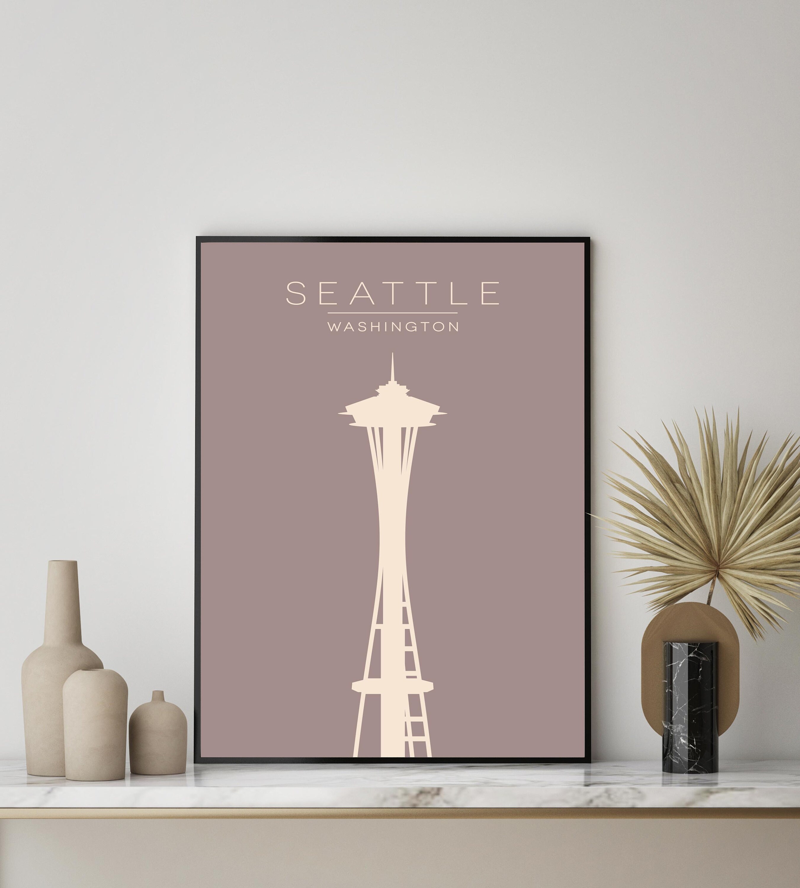 Wall Art Print, Seattle Print, Travel Print, Washington Print, Wall Art ...