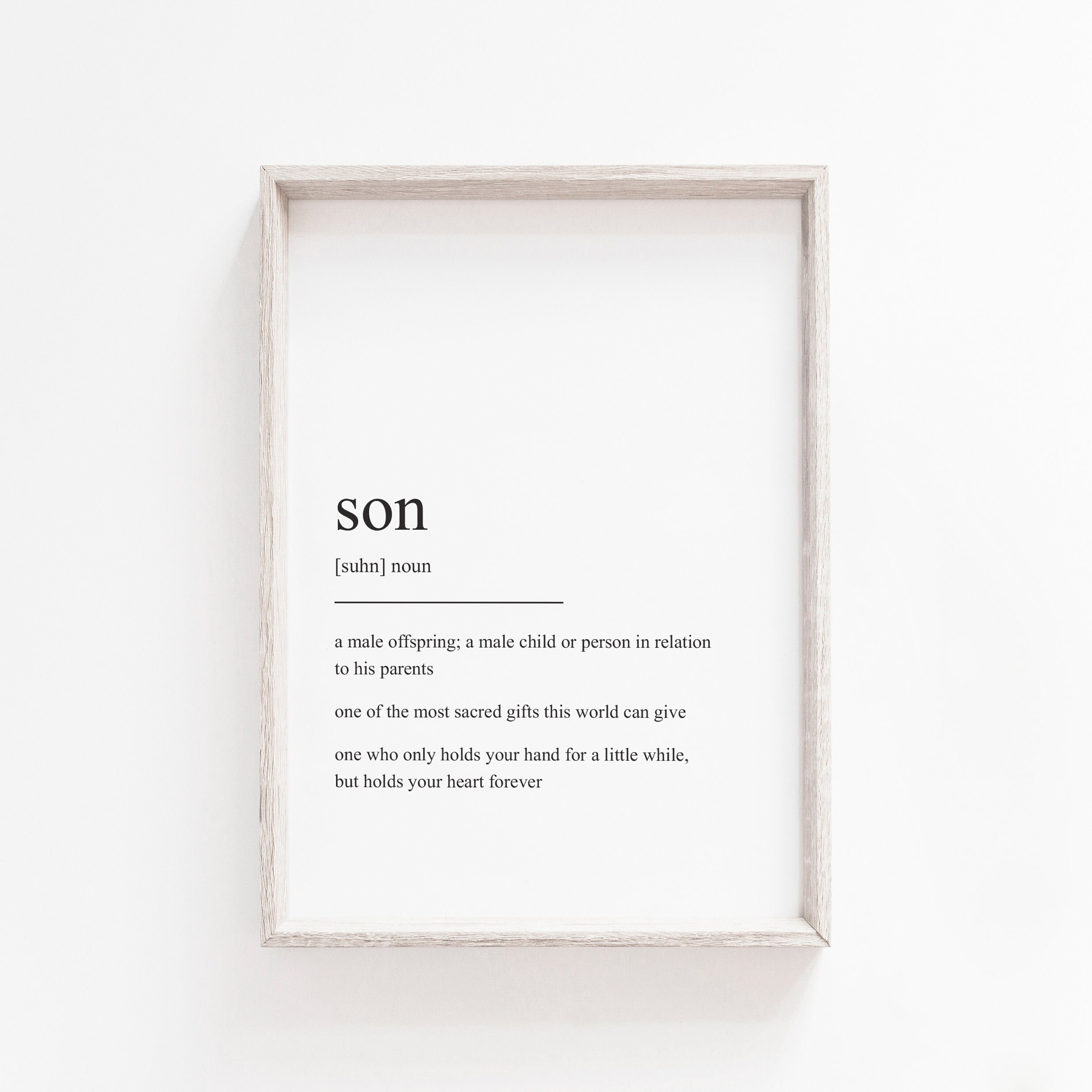 Son Definition Print, Quote Print, Definition Print, Son Quote, Son ...
