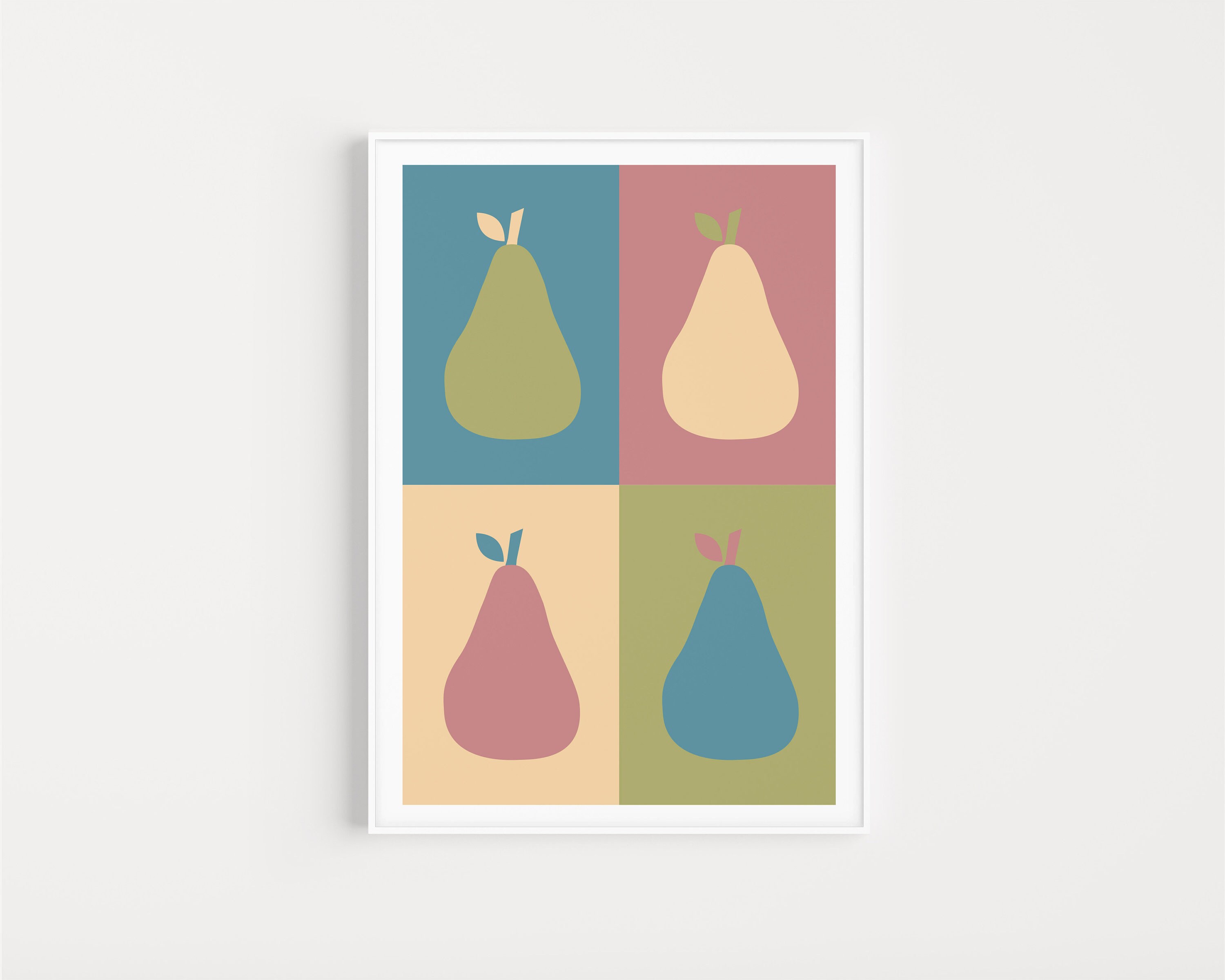 Kitchen Wall Art, Wall Art, Wall Art Prints, Pear Wall Art, Pear Prints ...