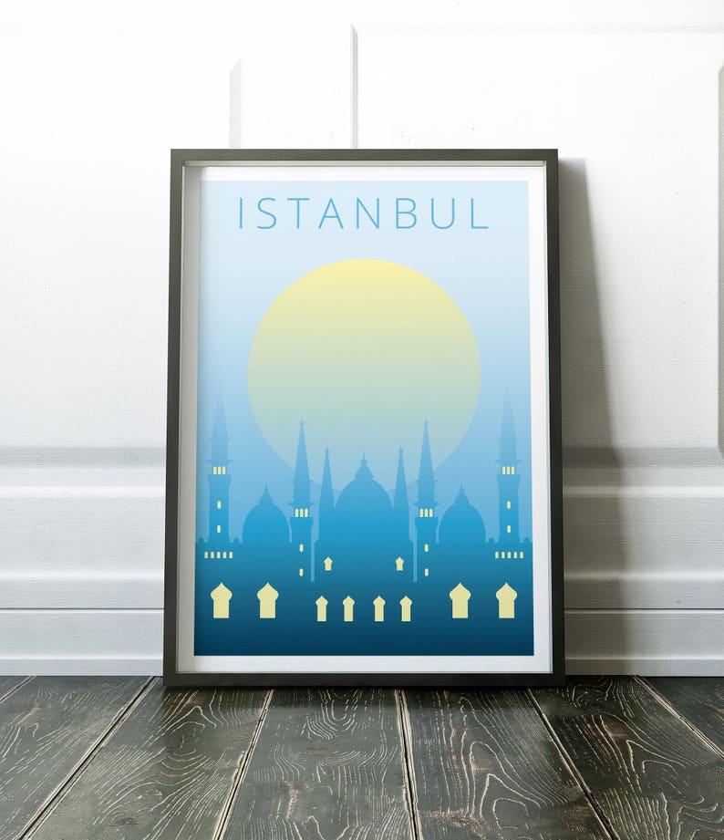 Istanbul Poster, Istanbul Wall Art, Minimalist Travel Print, Wall Art ...