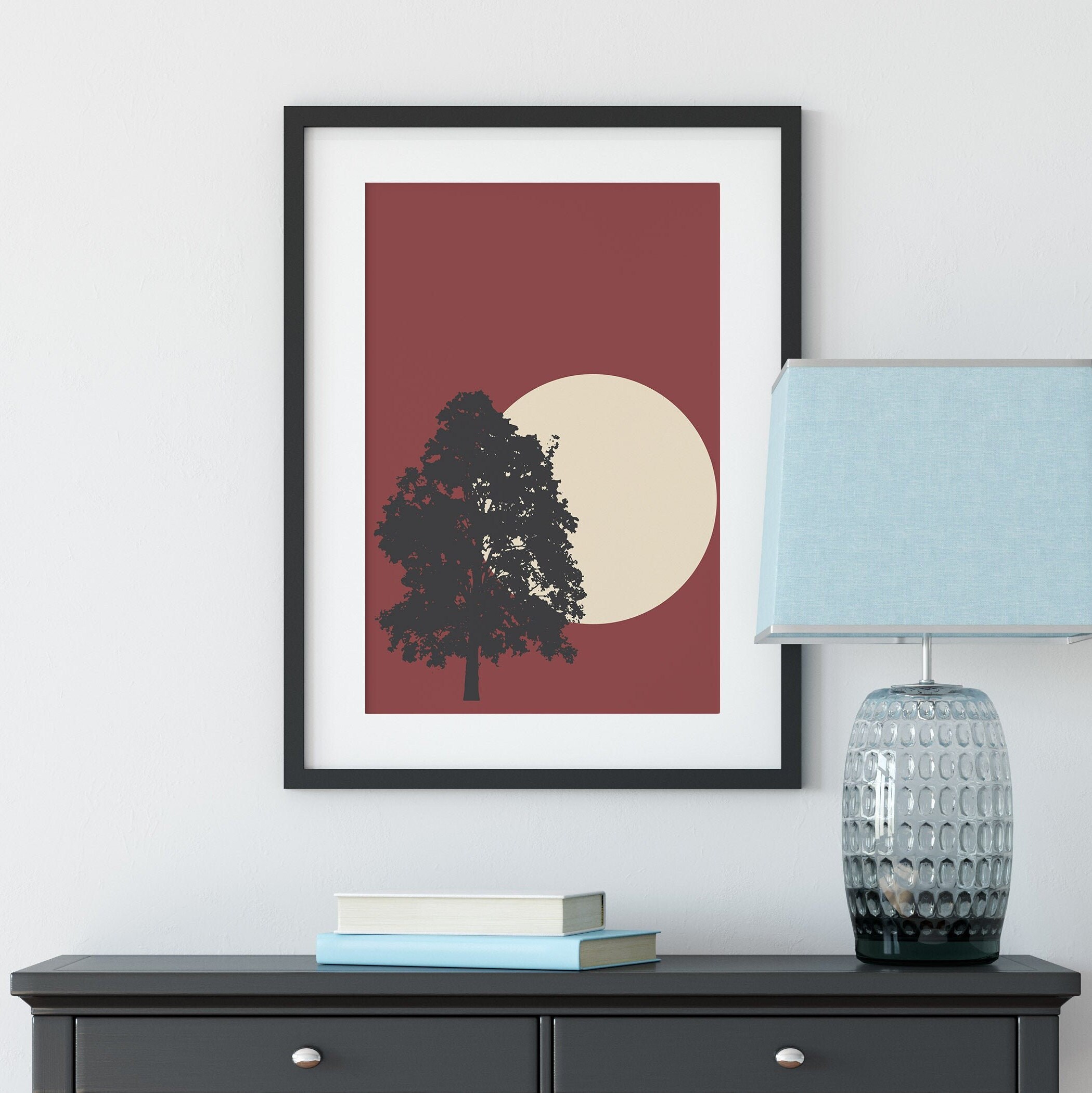 Tree Print, Wall Art, Art Print, Tree Wall Art, Minimalist Print, Wall ...