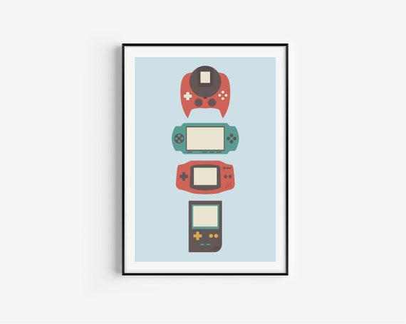 Wall Art Retro Wall Art Retro Print Gaming Gamer Gift - Etsy