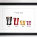 Wellies Print, Wellington Boot, Print, Wall Art Print, Family Gift ...