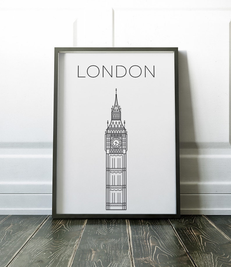 Wall Art, London Print, London Poster, London Wall Art, Travel Print ...