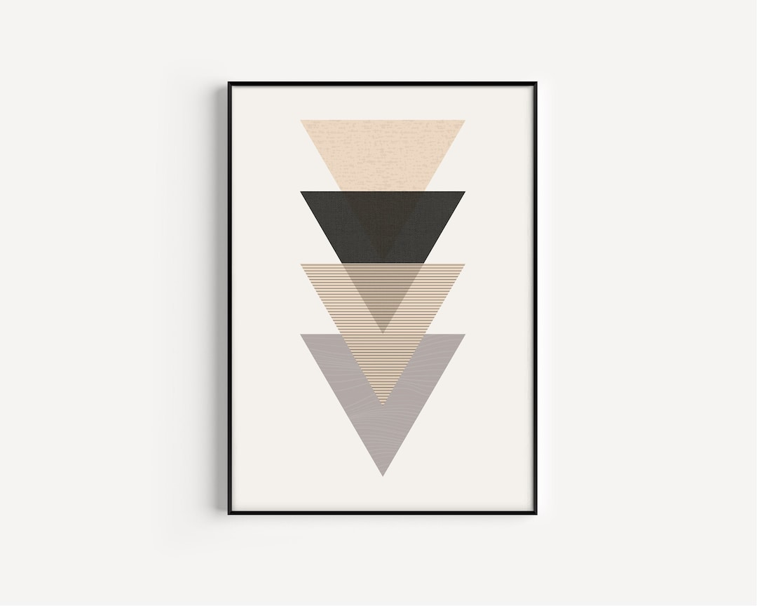 Geometric Print, Wall Art, Triangle Wall Art, Prints, Geometric Wall ...