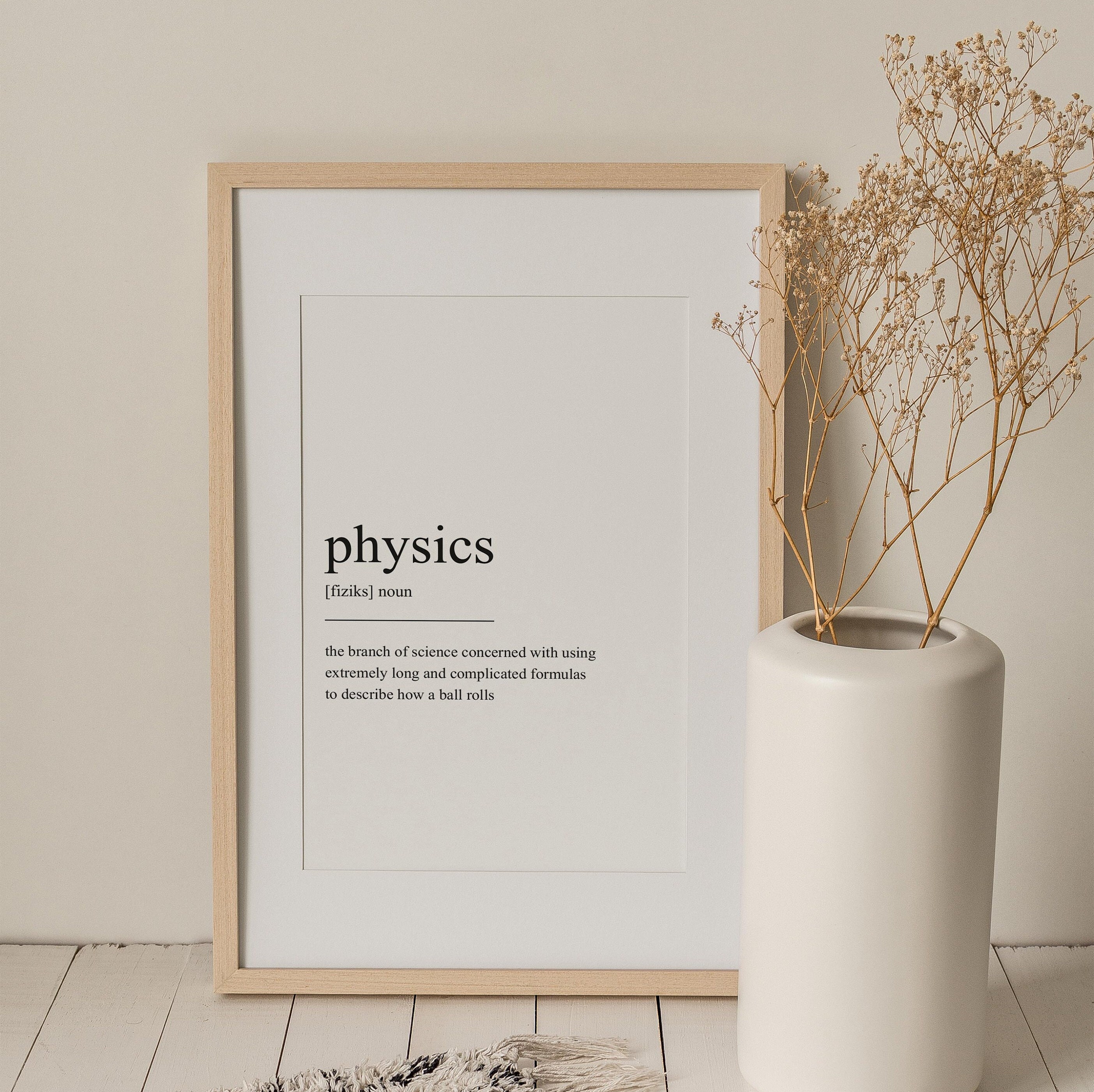 Physics Definition Print Wall Art Print Quote Print Prints | Etsy