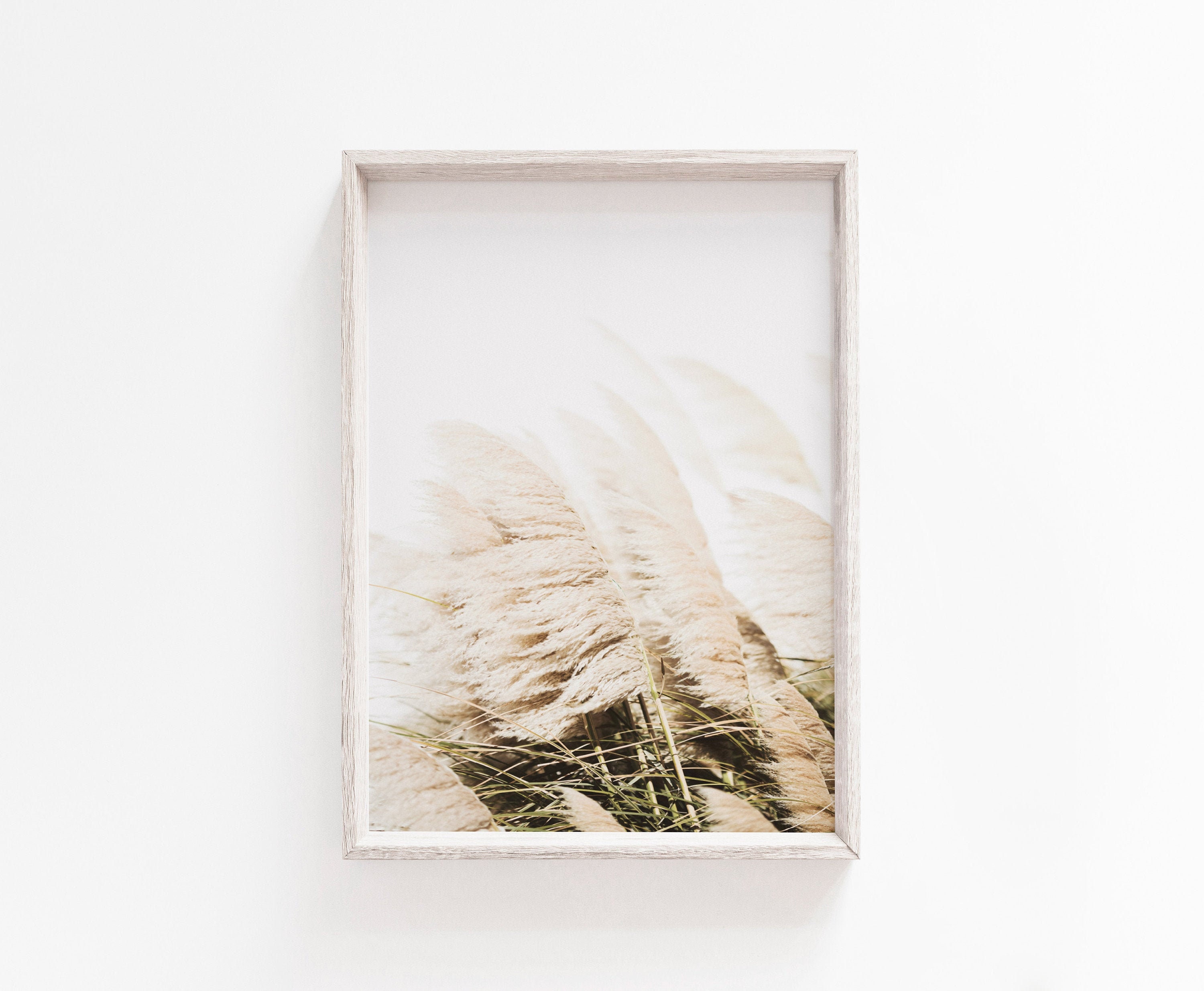 Flower Print Wall Art Print White Print Beige Flower Wall | Etsy