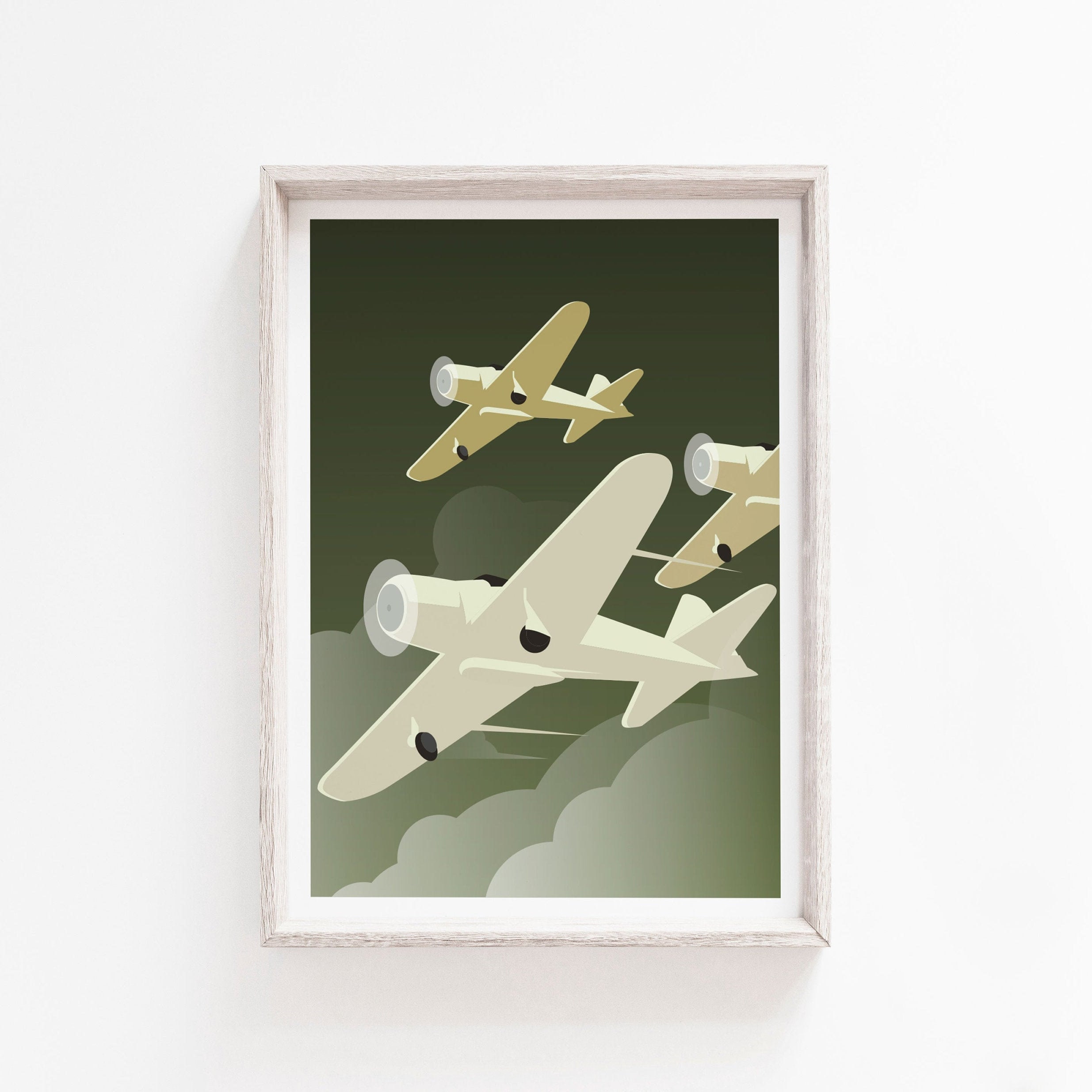 Wall Art Retro Print Retro Plane Print Poster Aircraft | Etsy