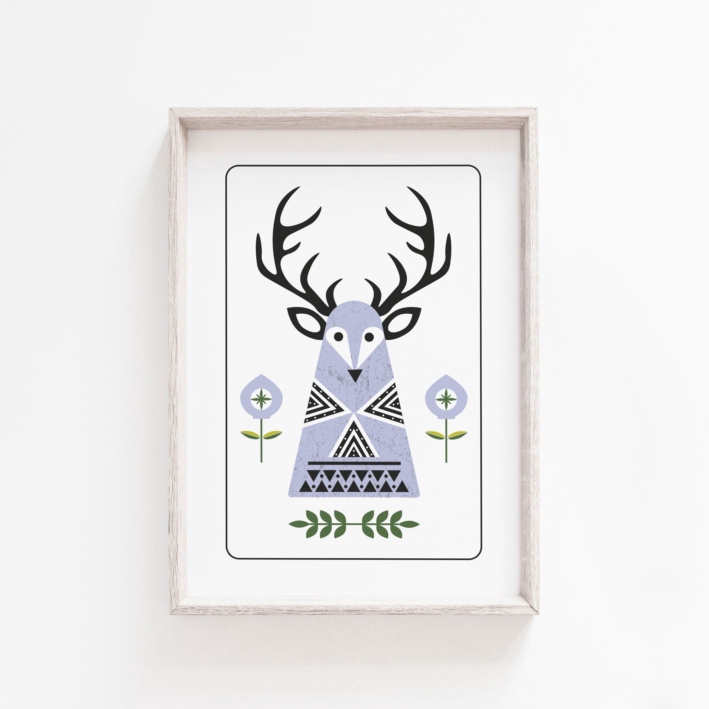 Scandinavian Print, Wall Art, Nordic Print, Stag Print, Scandi Wall Art ...