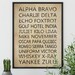 Phonetic Alphabet Print, Wall Art Prints, Office Wall Art, Wall Art ...