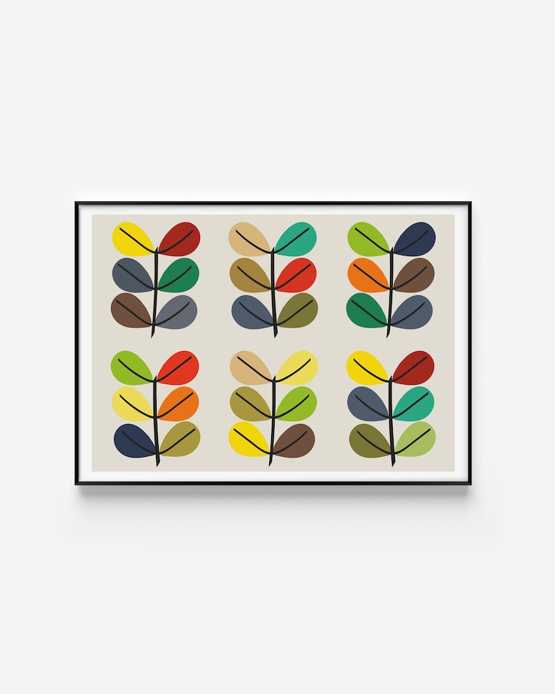 Mid Century Modern, Wall Art Print, Tree Wall Art, Scandinavian Print ...