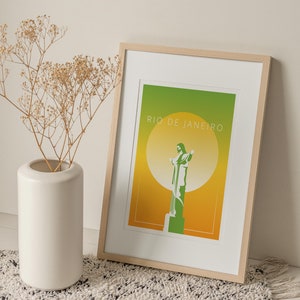 Rio Poster, Minimalist Travel Print, Wall Art Prints, Modern Travel ...