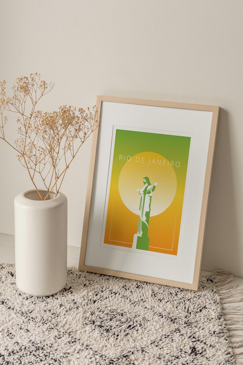 Rio Poster Minimalist Travel Print Wall Art Prints Modern - Etsy