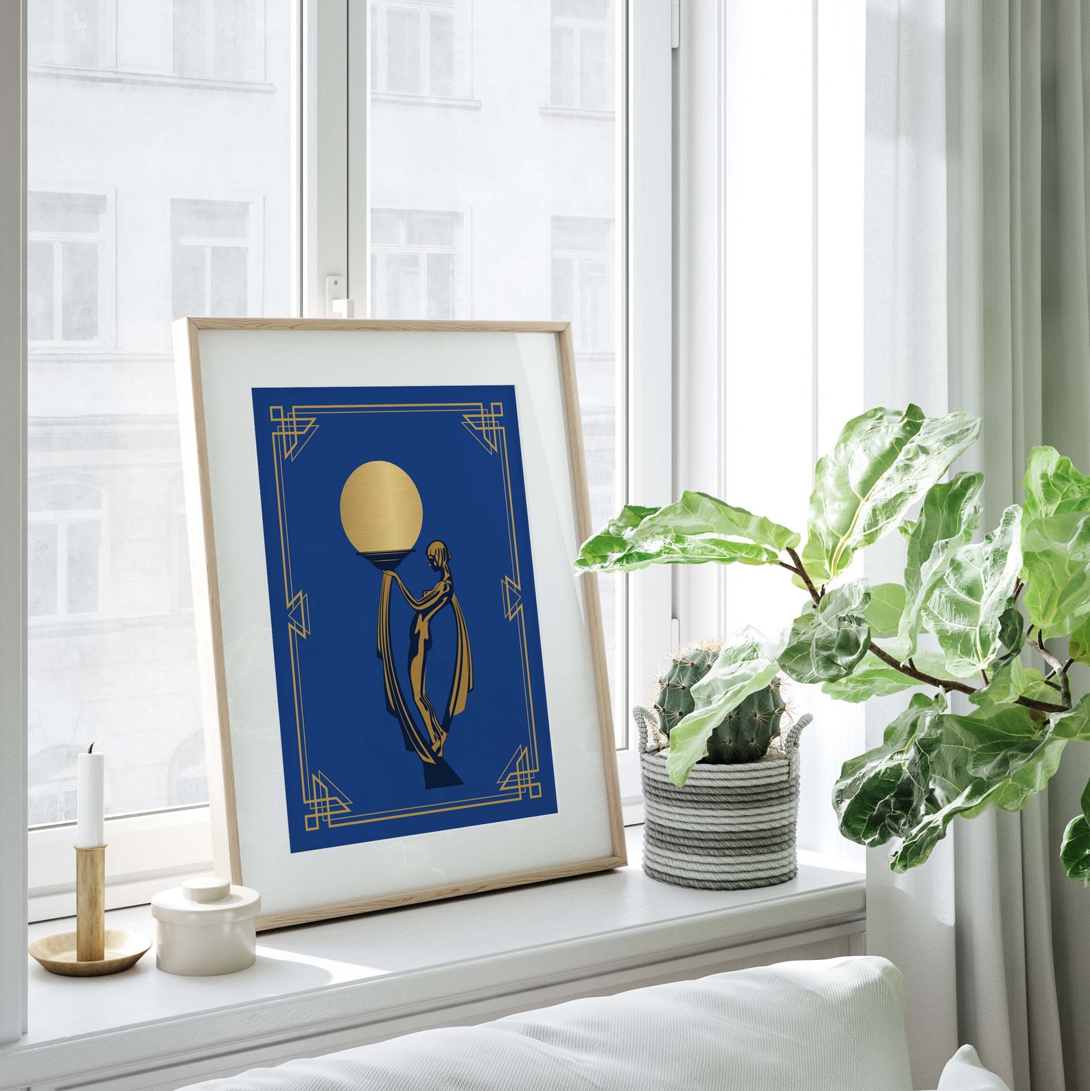 Blue Art Deco Prints Art Deco Poster Large Art Deco Prints - Etsy UK